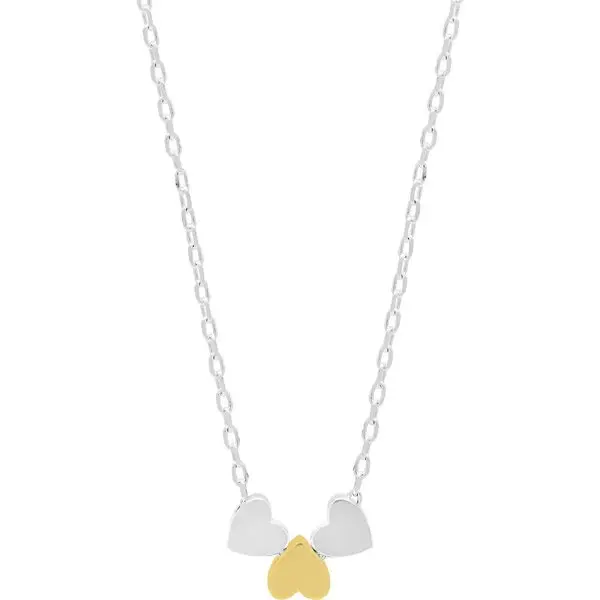 Estée Lauder Multi Heart Pendant Necklace - Gold And Silver