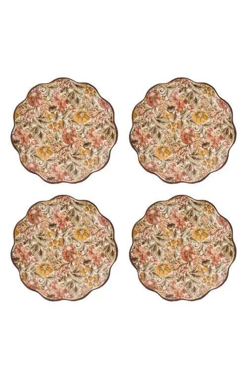 JULISKA Willa Set Of 4 Cocktail Plates - Amber