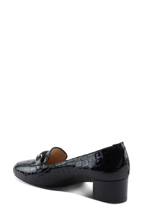 SPRING STEP SHOES Enda Croc-embossed Loafer - Black Croco Patent