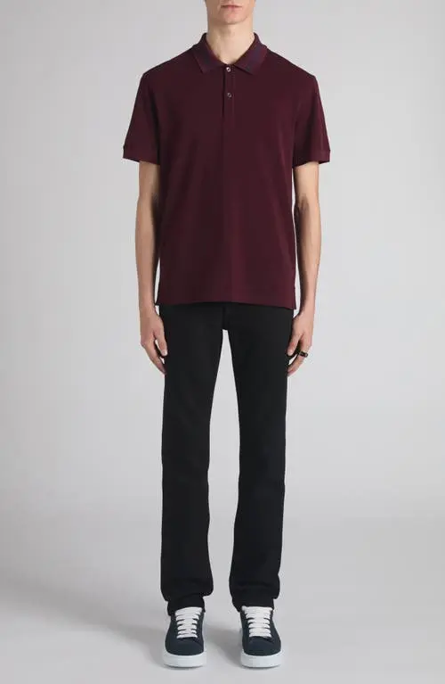 Alexander McQueen Logo Jacquard Collar Polo