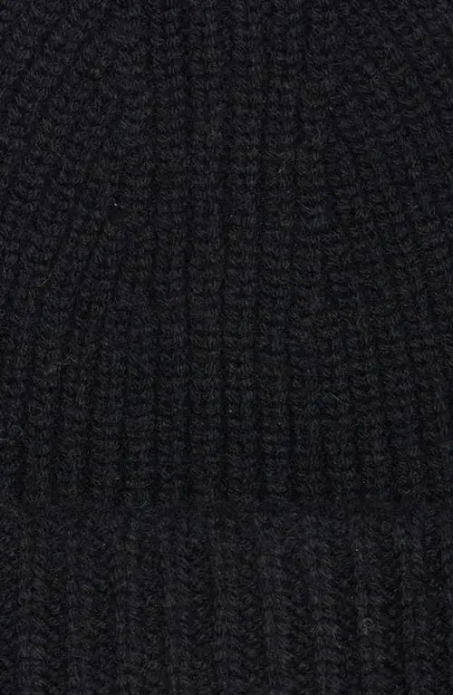 Acne Studios Pansy Face-patch Wool-blend Beanie - Black