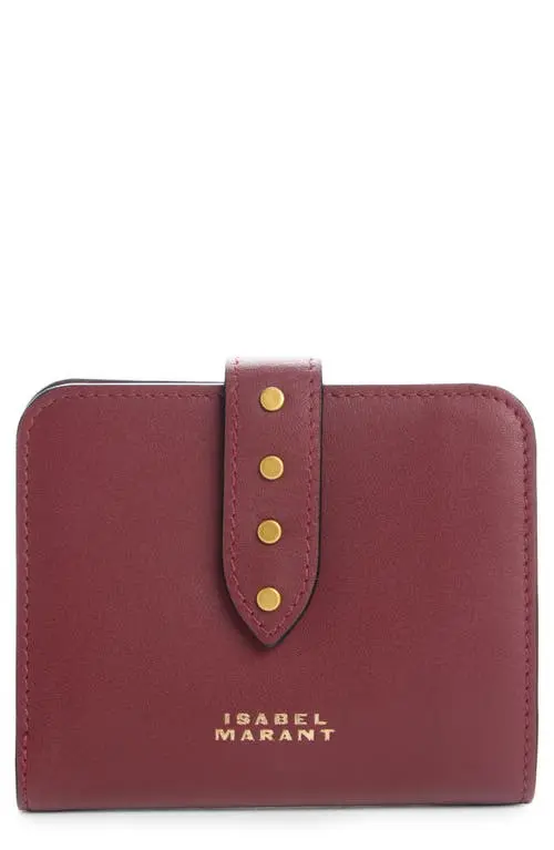 Isabel Marant Oskan Leather Wallet - Burgundy
