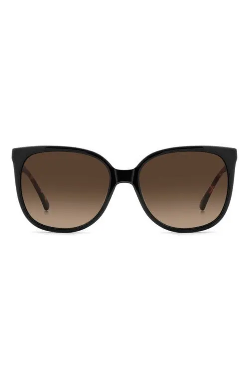 Kate Spade New York Kaysie 58mm Square Sunglasses - Black/brown