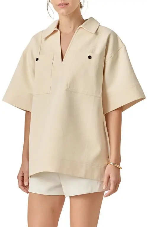 English Factory Cotton Longline Top
