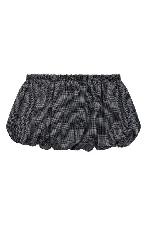 Lioness Plaid Low Rise Bubble Hem Shorts - Onyx Plaid