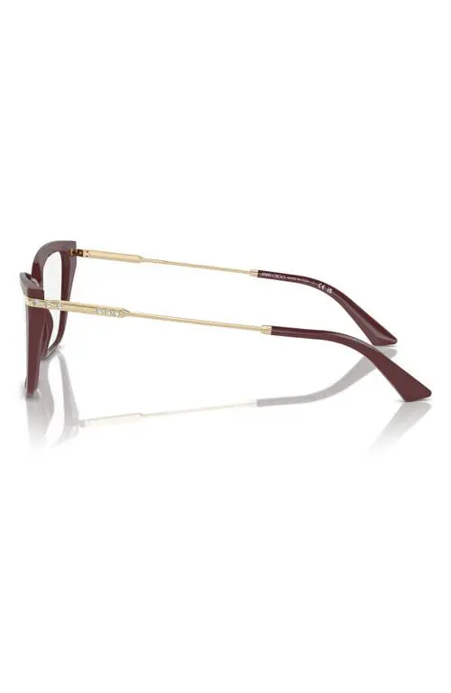 JIMMY CHOO 53mm Cat Eye Optical Glasses