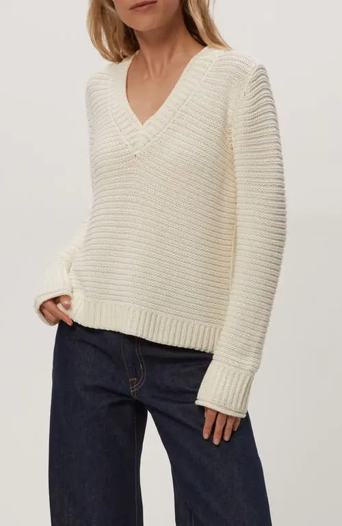 Michael Stars Linda Tape Yarn V-neck Sweater