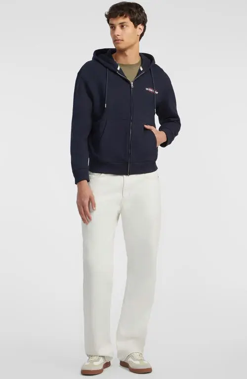 Guess Regular Fit Embroidered Logo Zip Hoodie