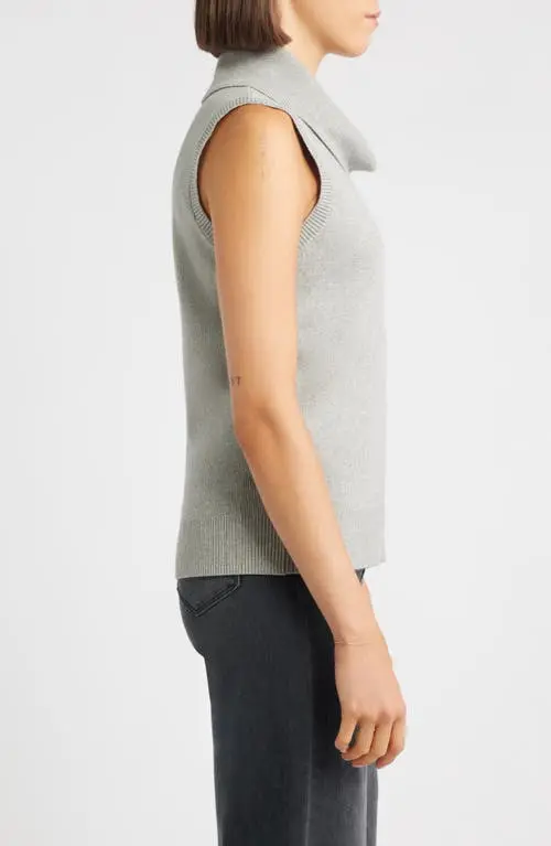 CITY BLUES Sleeveless Turtleneck Sweater - Gray