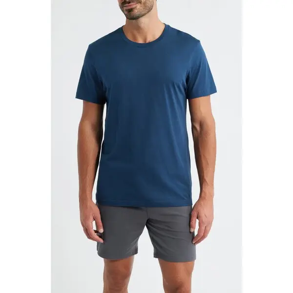 Mack Weldon Slim Fit Crewneck Pima Cotton T-shirt - True Navy