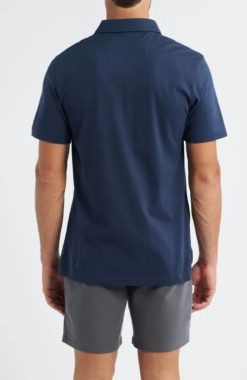 Mack Weldon Pima Cotton T-shirt Polo - Total Eclipse