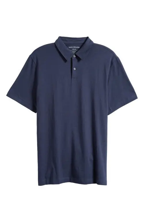 Mack Weldon Pima Cotton T-shirt Polo - Total Eclipse