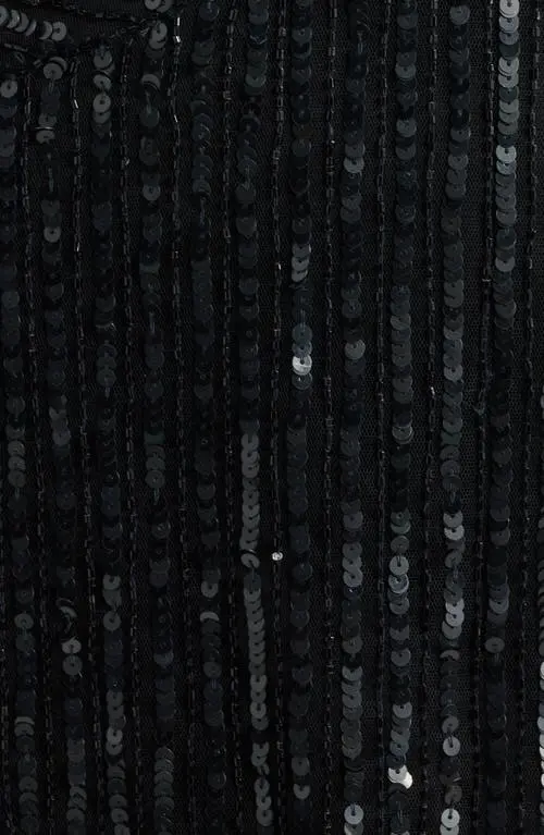 Pisarro Nights Sequin Embellished Cocktail Dress With Jacket - Black