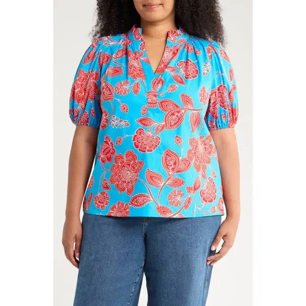 SUGARLIPS Floral Poplin Top