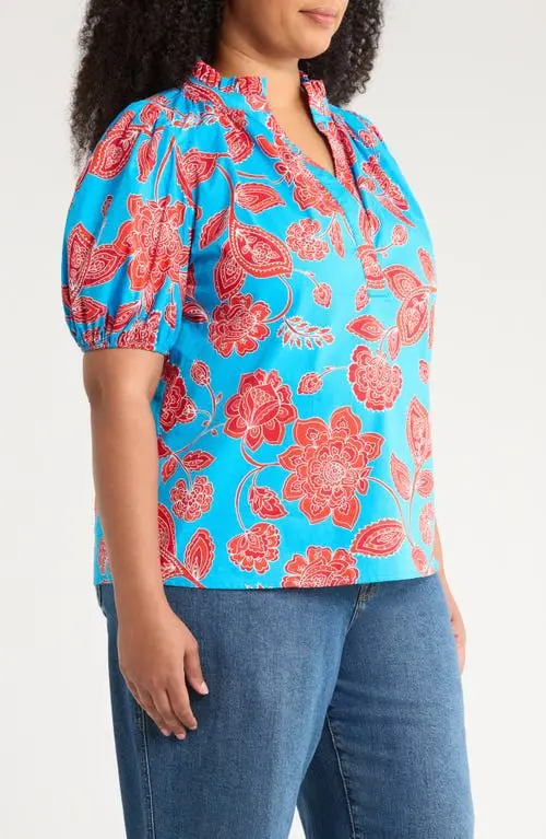 SUGARLIPS Floral Poplin Top