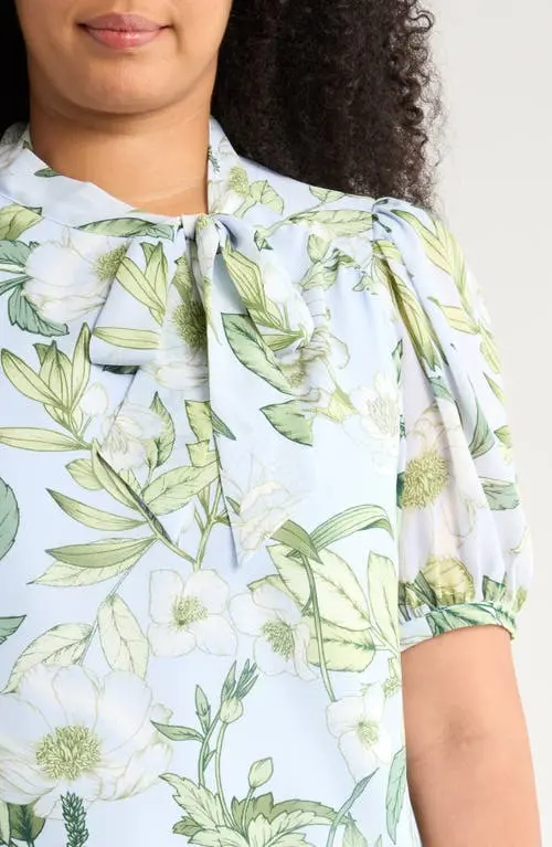 SUGARLIPS Serenade Floral Tie-neck Top