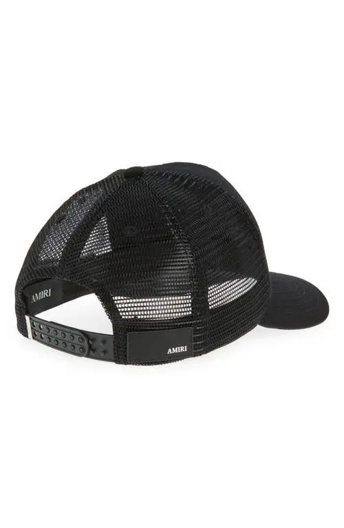 U*k様 【AMIRI】MA CREST TRUCKER HAT Amiri Ma Crest Trucker Hat - Black | Editorialist