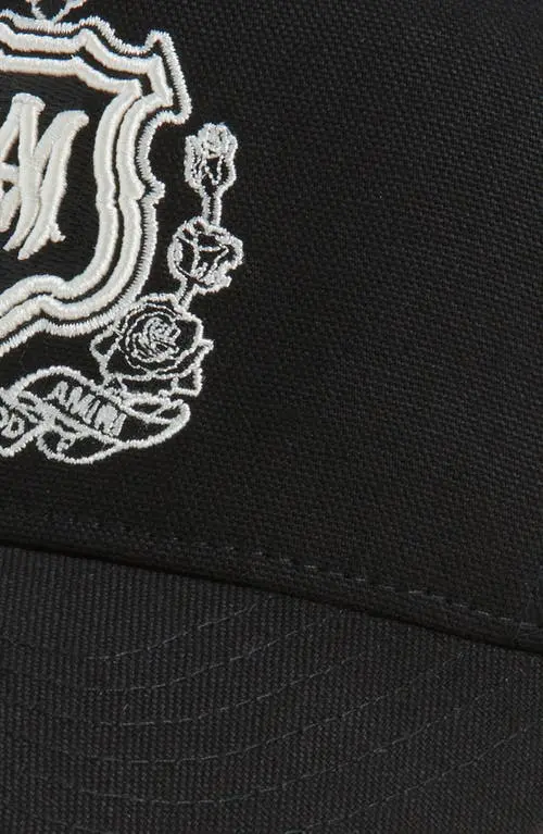 Amiri Ma Crest Trucker Hat - Black | Editorialist