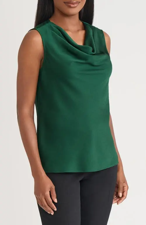 KASPER Cowl Neck Satin Top