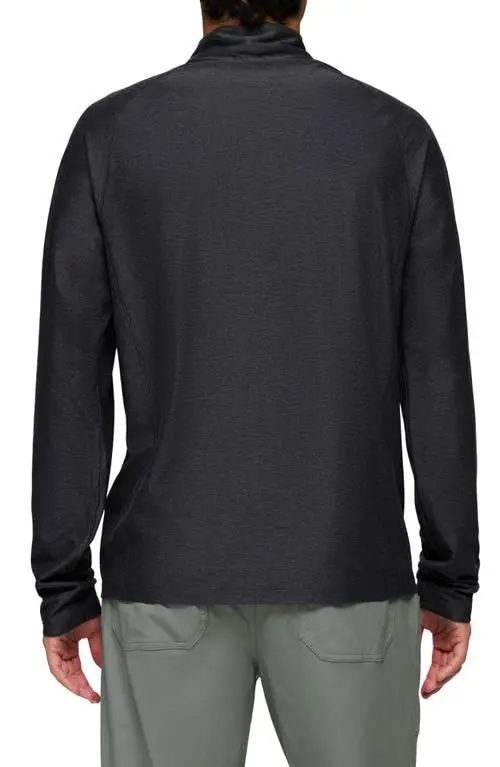 Prana Altitude Tracker Performance Quarter Zip - Black Heather