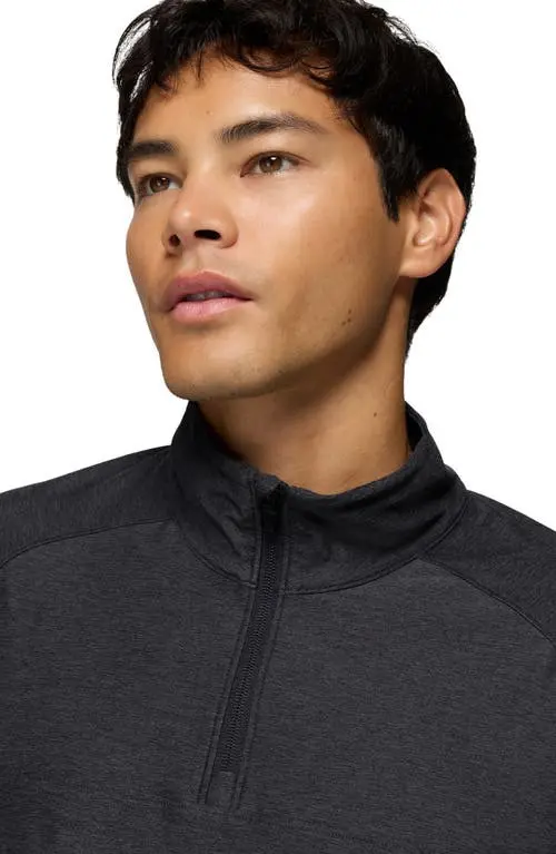 Prana Altitude Tracker Performance Quarter Zip - Black Heather