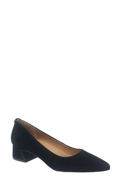 Gentle Souls Gardena Pointed Toe Pump - Black Suede