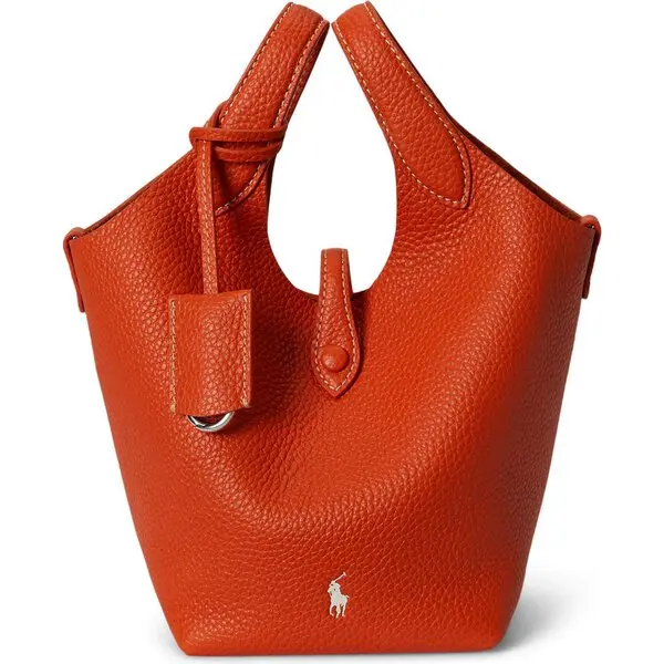 Polo Ralph Lauren Small Polo Play Crossbody Tote - Sunset Orange