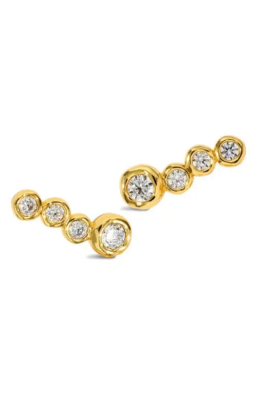 Alexis Bittar Asterales Cubic Zirconia Bar Earrings - Gold