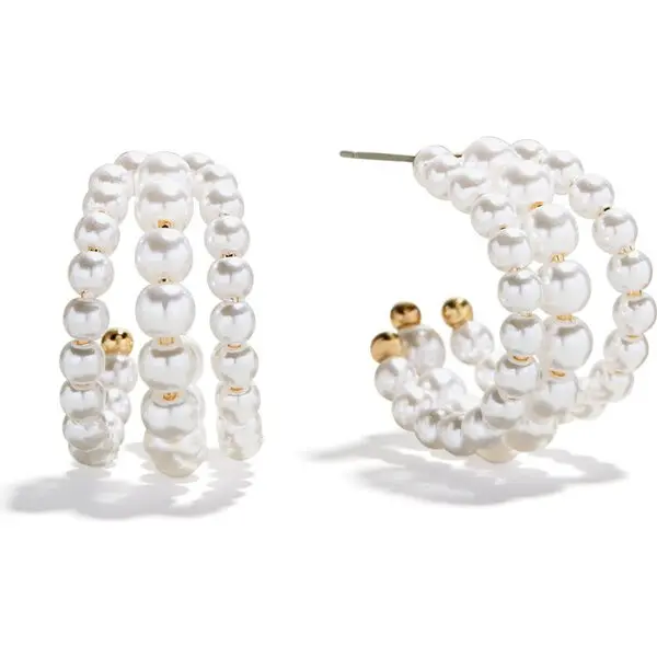 Baublebar Halia Faux Hoop Earrings - Pearl
