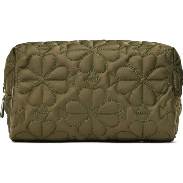 Kate Spade New York Small Tilly Quilted Fabric Cosmetics Case - Oolong Green