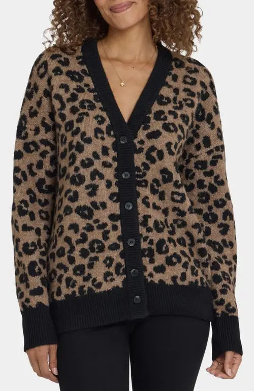 NYDJ Cheetah V-neck Cardigan