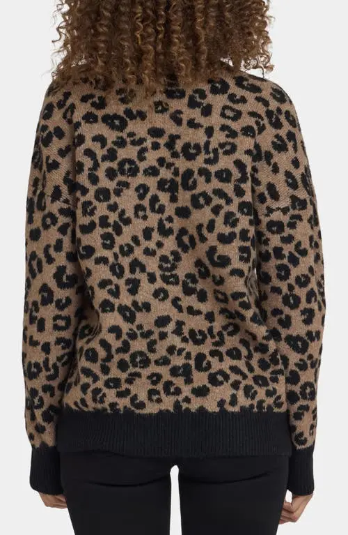 NYDJ Cheetah V-neck Cardigan