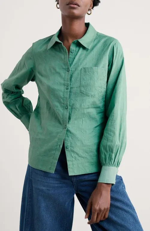 SEASALT CORNWALL Isla Organic Cotton Shirt - Sage Leaf