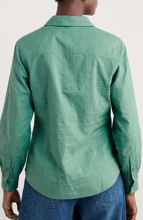 SEASALT CORNWALL Isla Organic Cotton Shirt - Sage Leaf