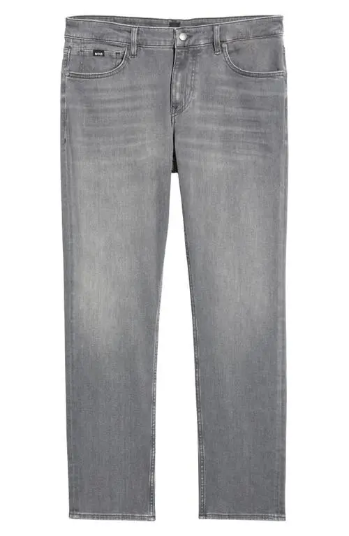 BOSS Ogden Straight Leg Jeans - Medium Grey