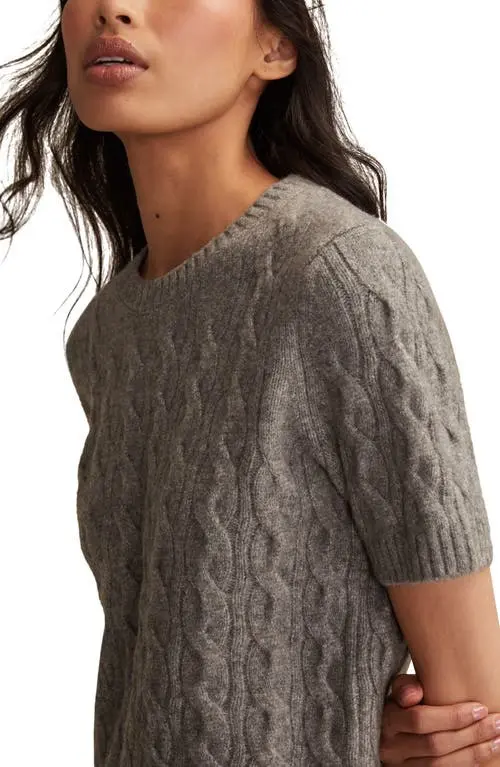 Lucky Brand Cable Stitch Short Sleeve Sweater
