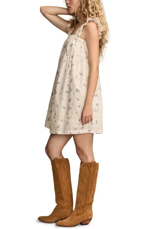 Lucky Brand Ruched Flutter Minidress