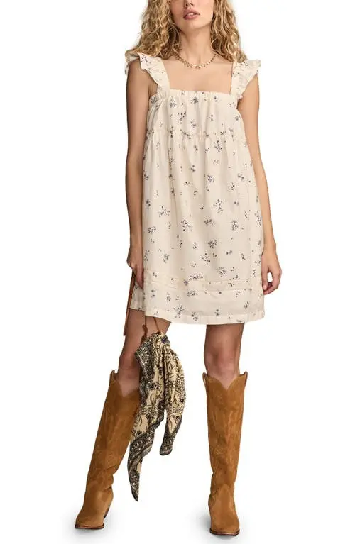 Lucky Brand Ruched Flutter Minidress