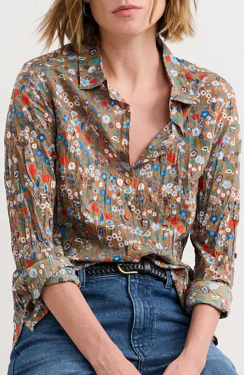 SEASALT CORNWALL Floral Print Button-up Shirt - Still Life Basket
