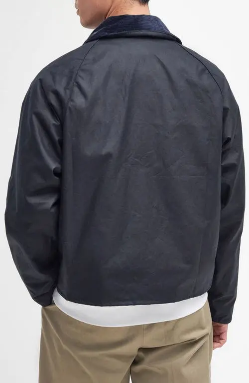 Barbour Spey Slim Waxed Cotton Jacket - Navy