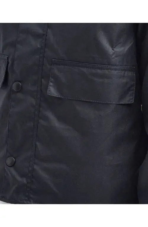 Barbour Spey Slim Waxed Cotton Jacket - Navy