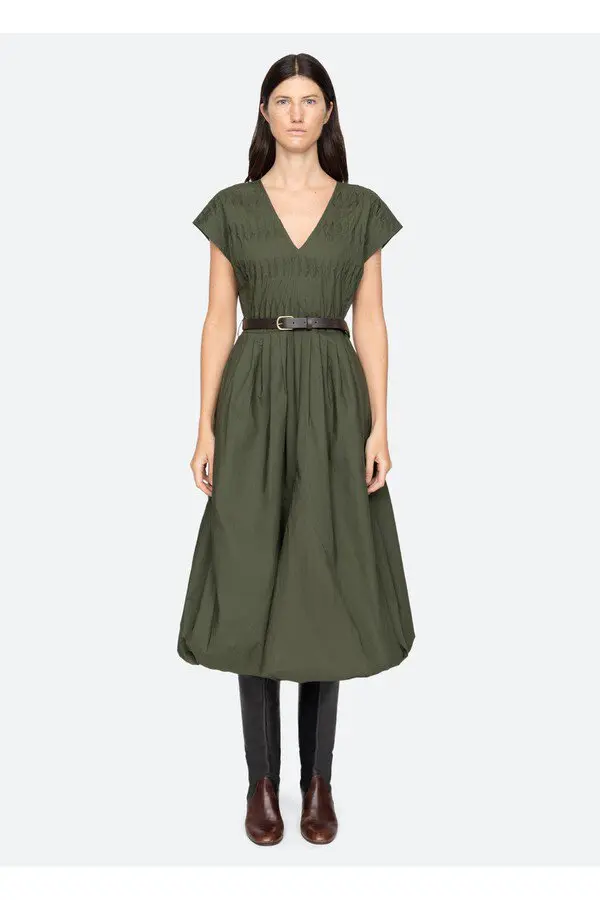 farm rio green midi dress Tropical Swing Green Sleeveless Midi Dress main image 1