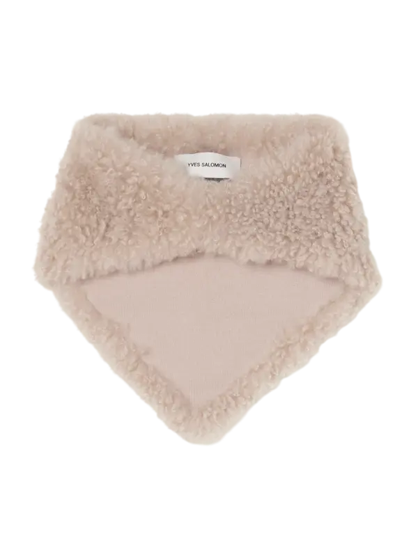 YVES SALOMON Shearling And Wool Scarf - Neutrals