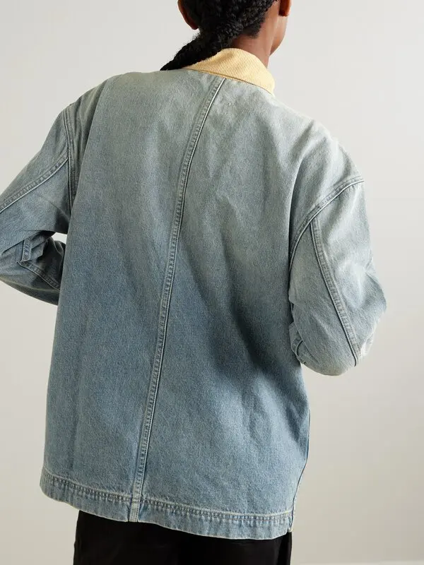 SLVRLAKE Hayden Corduroy-trimmed Denim Chore Jacket