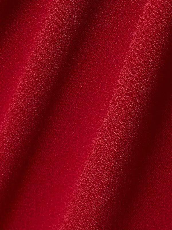 LANVIN Draped Crepe De Chine Maxi Dress - Red