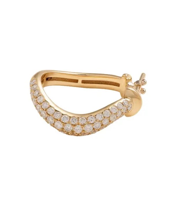 L'ATELIER NAWBAR 18-karat Diamond Hoop Earring - Gold
