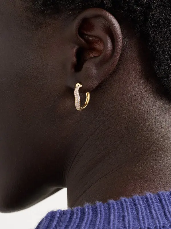 L'ATELIER NAWBAR 18-karat Diamond Hoop Earring