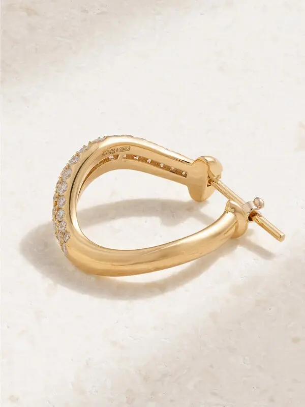 L'ATELIER NAWBAR 18-karat Diamond Hoop Earring