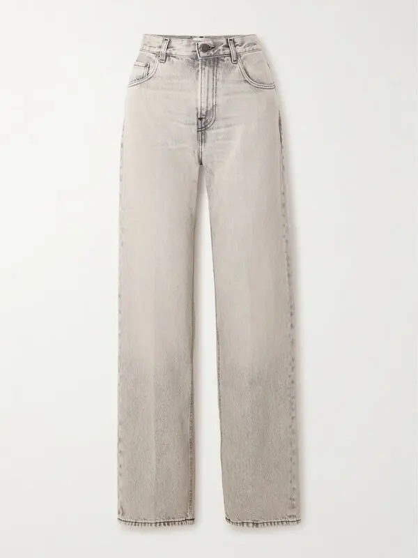 HAIKURE Bonnie High-rise Straight-leg Jeans - Gray