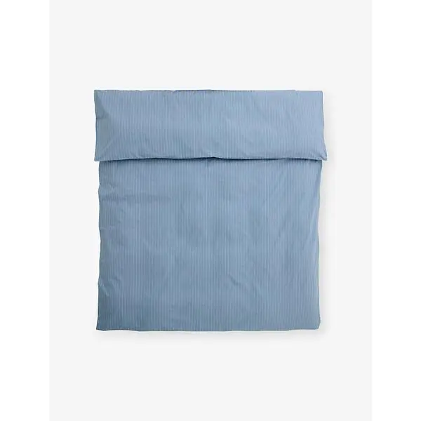 HAY Fineline Pinstripe Cotton Duvet Cover - Blue
